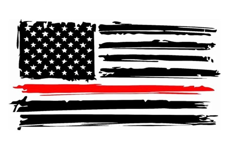Thin RED Line Vinyl Flag Decal – Ten8 Solutions